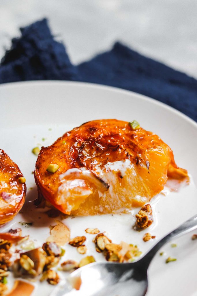Easy Air Fryer Caramelized Stone Fruits - Okonomi Kitchen