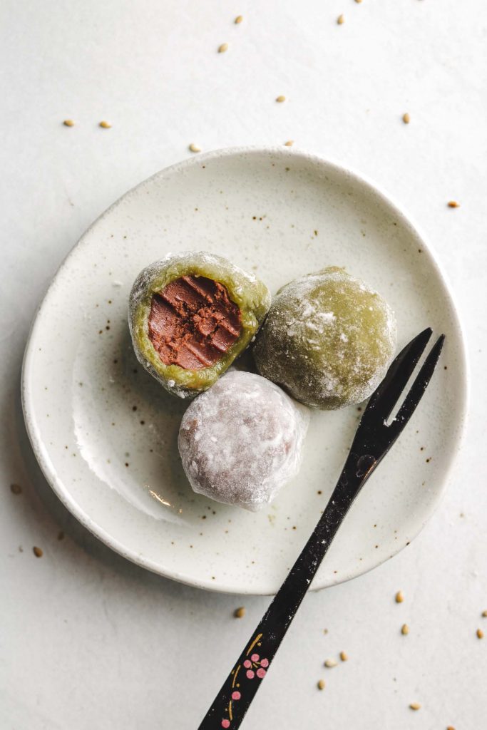 Tahini Chocolate Truffle Daifuku Mochi - Okonomi Kitchen