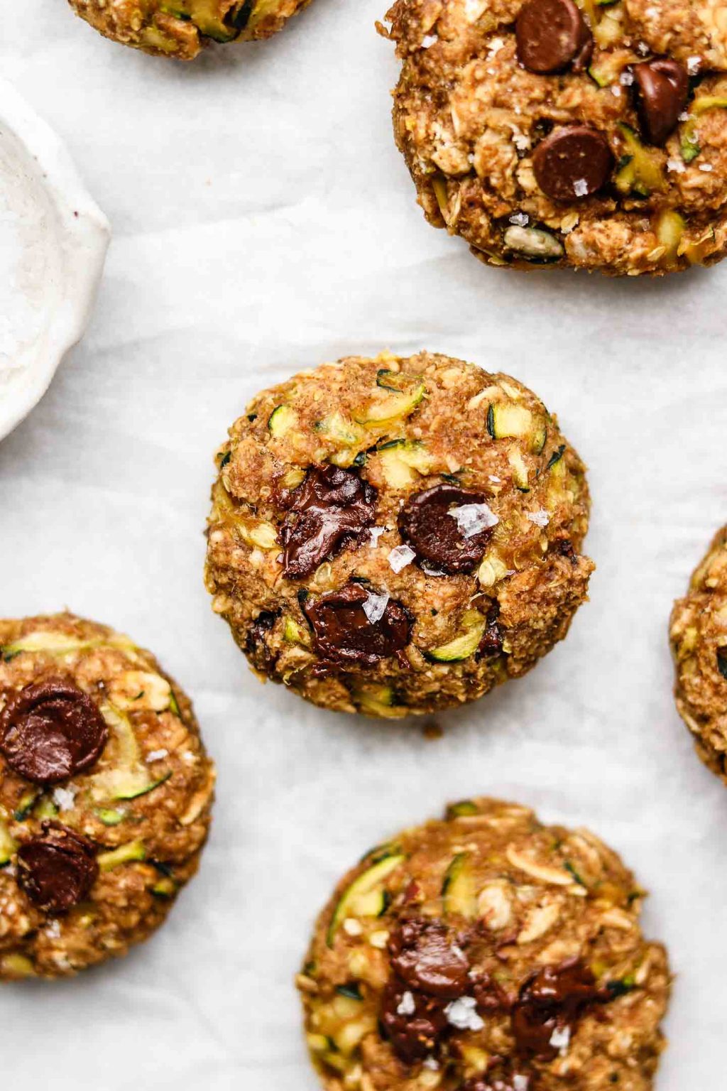 Healthy Chocolate Chip Zucchini Oatmeal Cookies | Vegan + Gluten Free