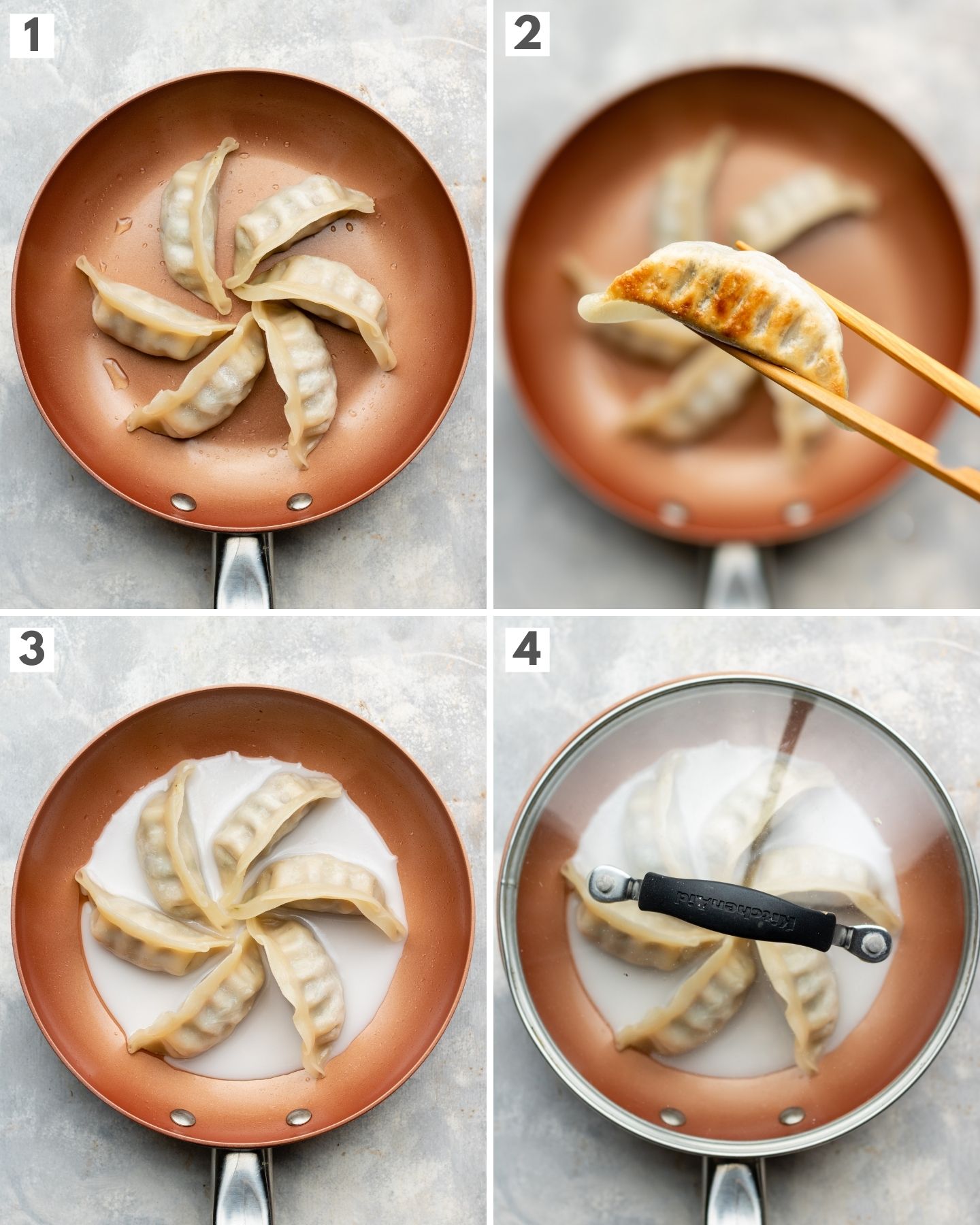 Crispy Gyoza with Wings (Hanetsuki Gyoza) 羽根つき餃子 - Okonomi Kitchen
