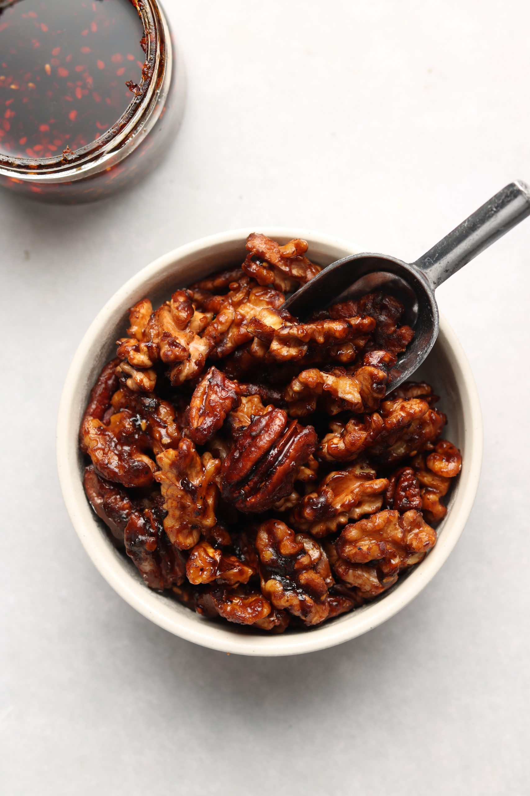 Spicy Candied Nuts with Chili Oil - Okonomi Kitchen