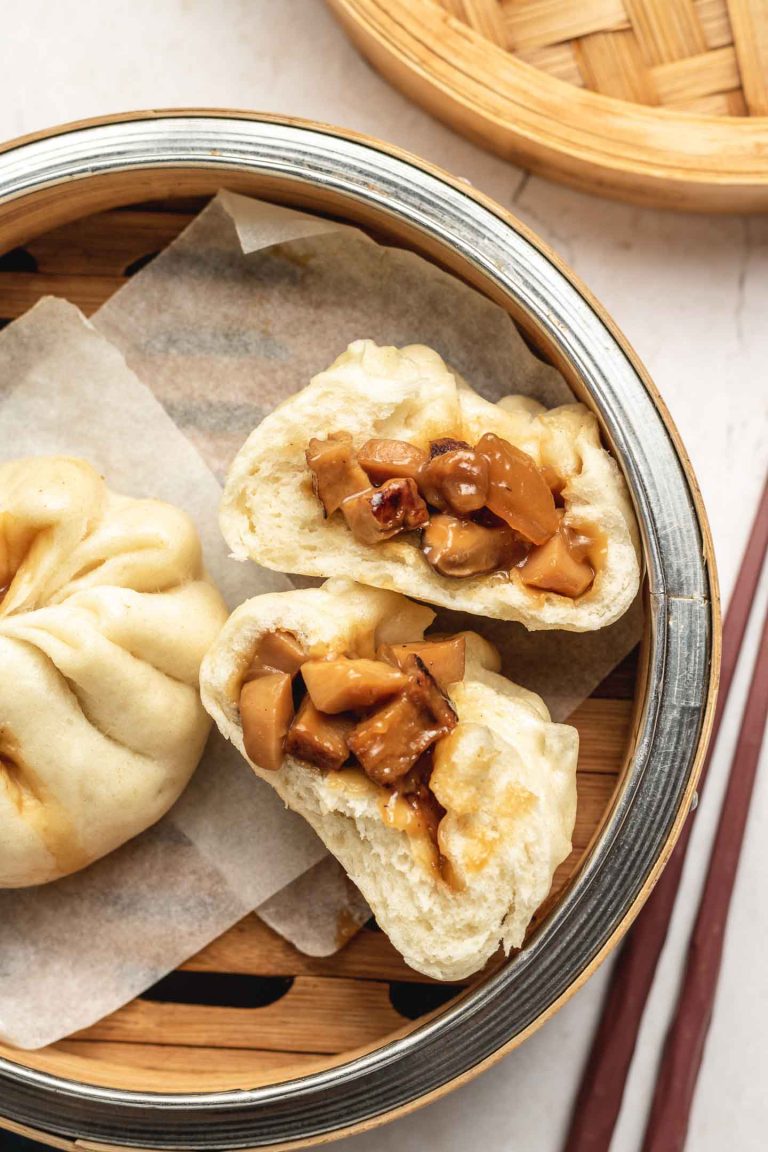Vegan Char Siu Bao (Steamed BBQ Pork Buns) - Okonomi Kitchen