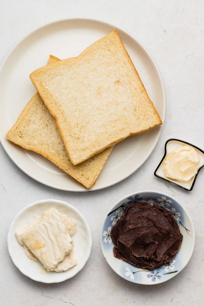 Sweet Red Bean Paste Grilled Cheese (あんバターメルト) - Okonomi Kitchen