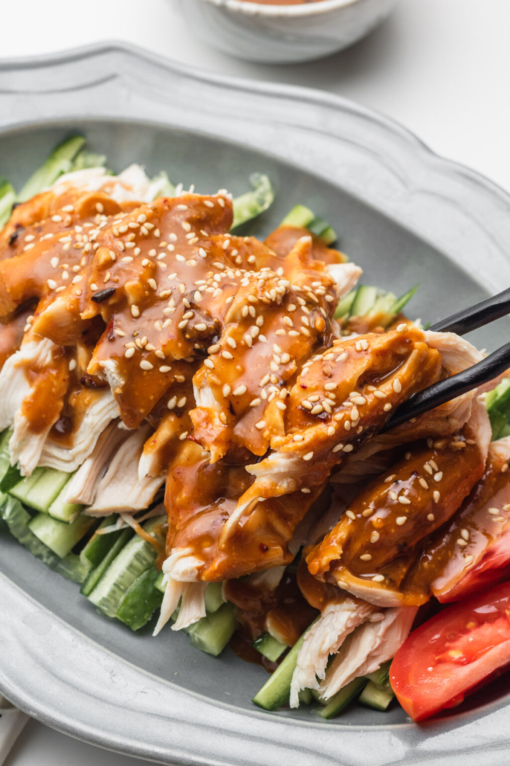 Banbanji Chicken (Bang Bang Chicken) バンバンジー - Okonomi Kitchen