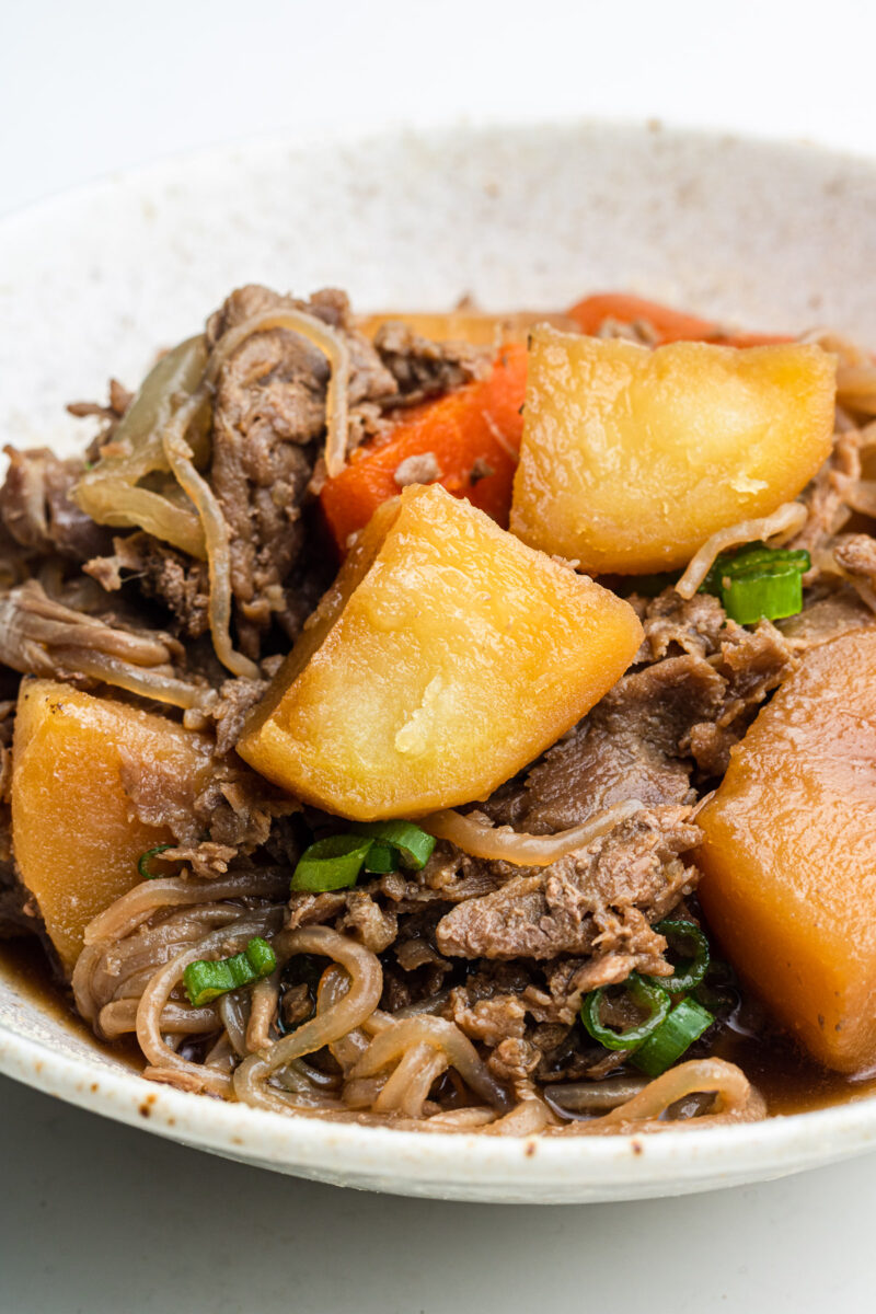 Rice Cooker Nikujaga (Meat and Potatoes) 炊飯器肉じゃが - Okonomi Kitchen