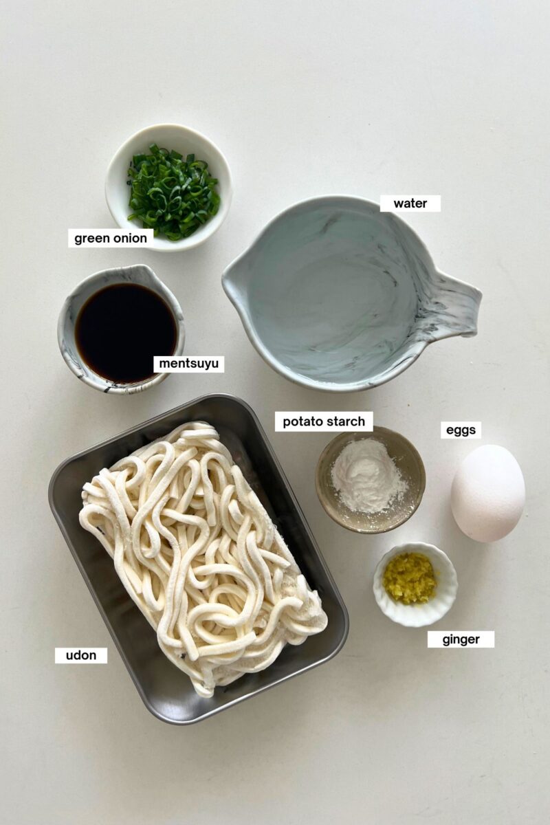 Tamago Toji Udon (Egg Drop Udon Noodle Soup) 卵とじうどん - Okonomi Kitchen