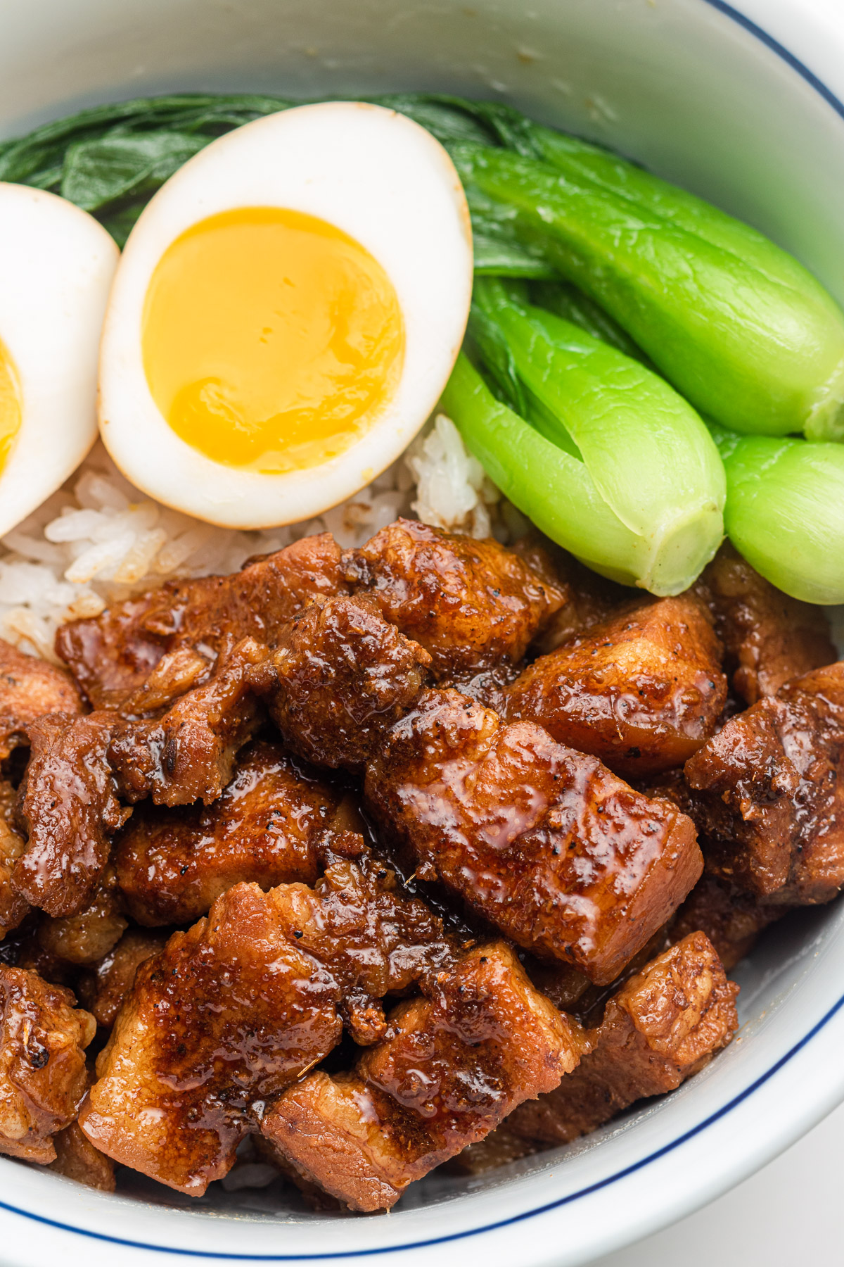 Rice Cooker Lu Rou Fan (Taiwanese Pork Rice Bowl) 卤肉饭 - Okonomi Kitchen