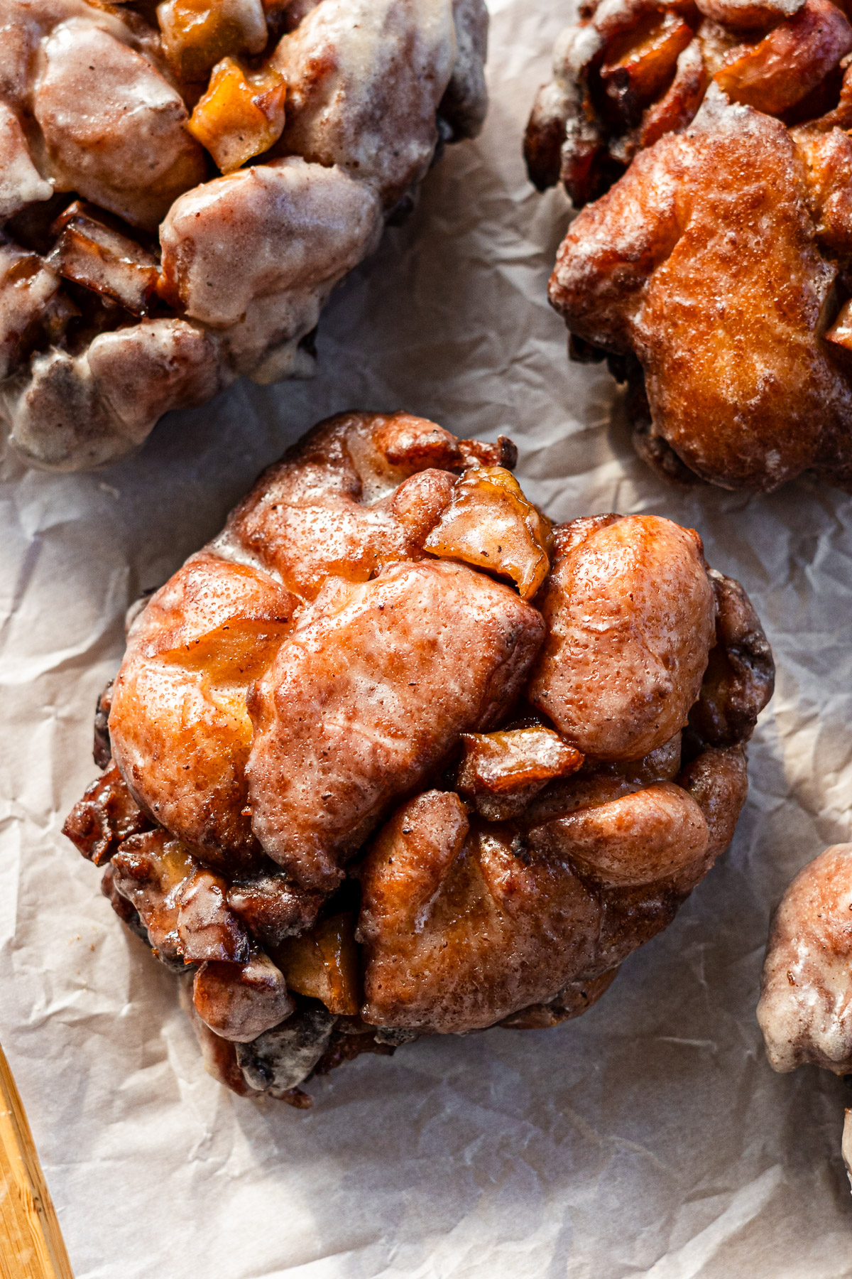 Bakery Style Apple Fritter Donuts (Yeast Risen) - Okonomi Kitchen