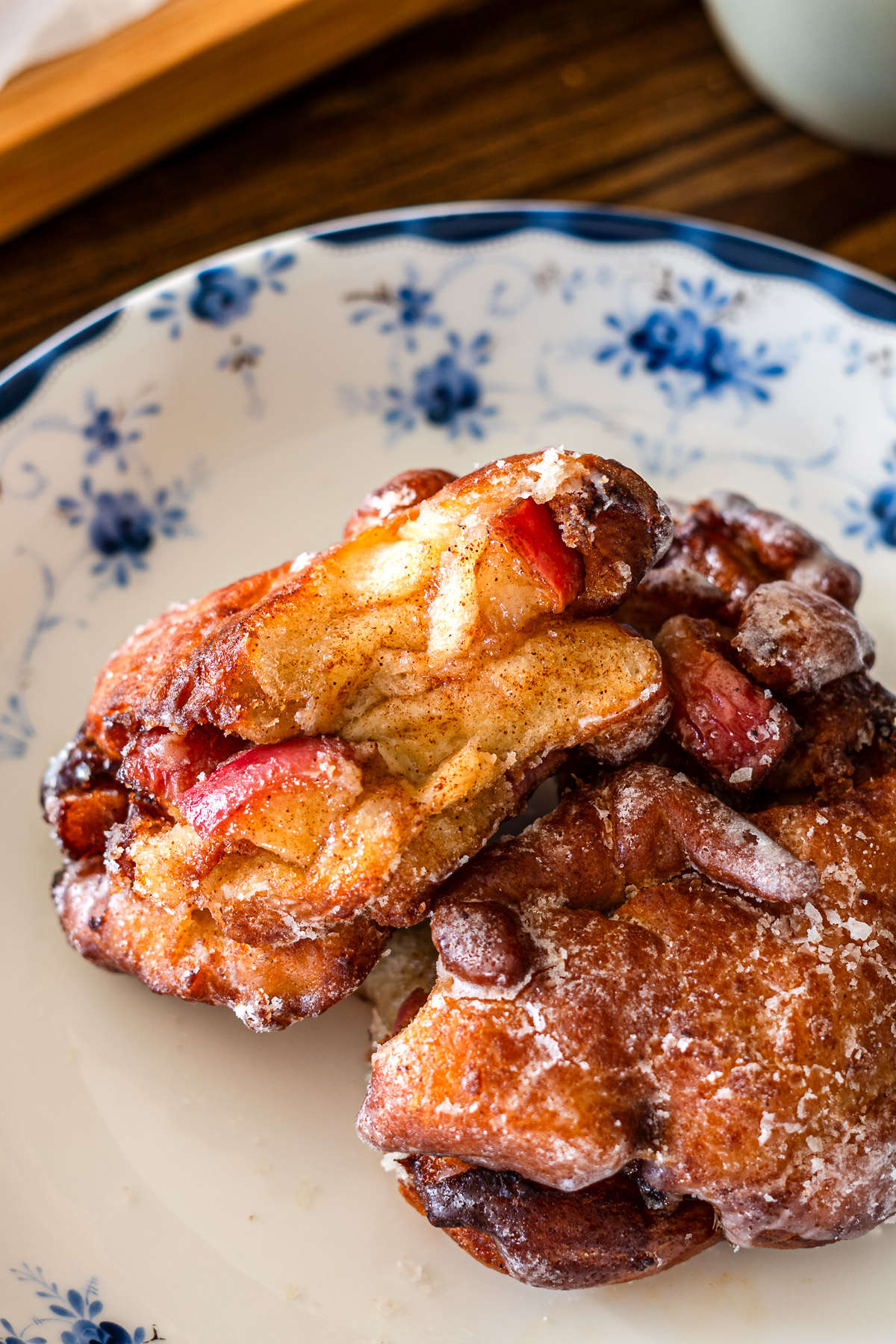 Bakery Style Apple Fritter Donuts (Yeast Risen) - Okonomi Kitchen
