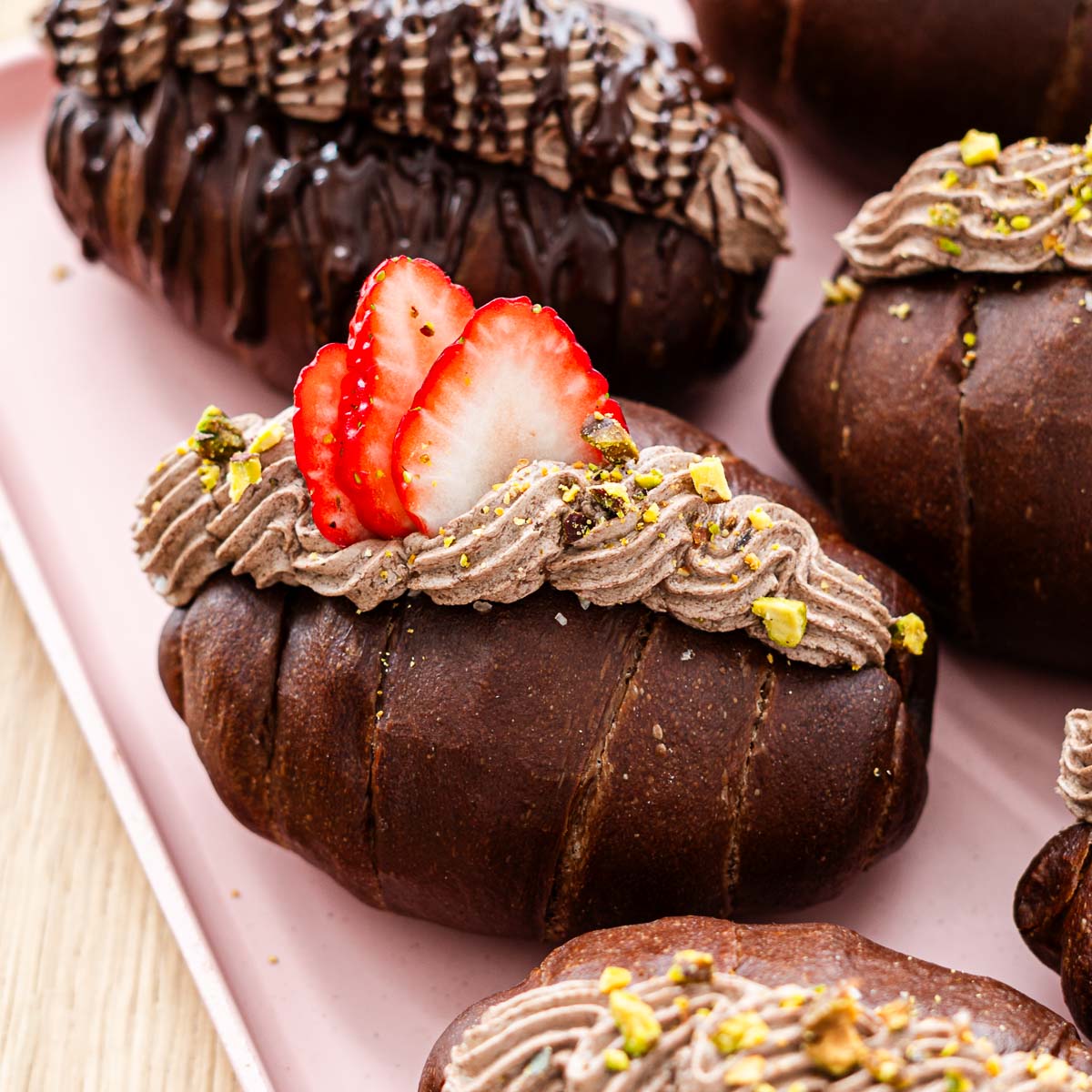 Dubai Chocolate Salt Bread - Okonomi Kitchen