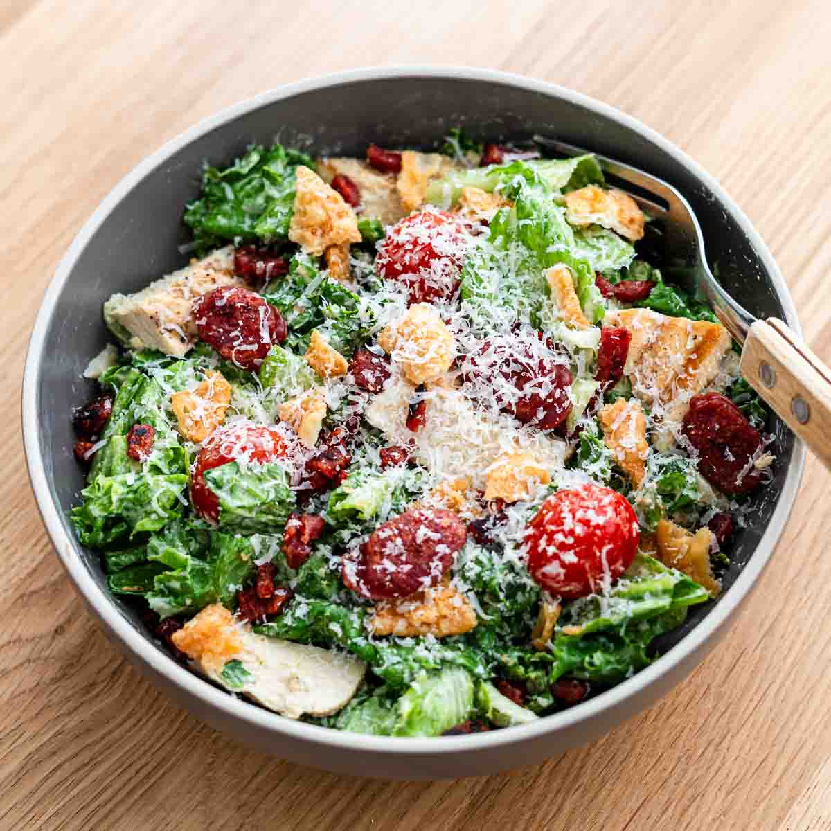 Lap Cheong Caesar Salad - Okonomi Kitchen